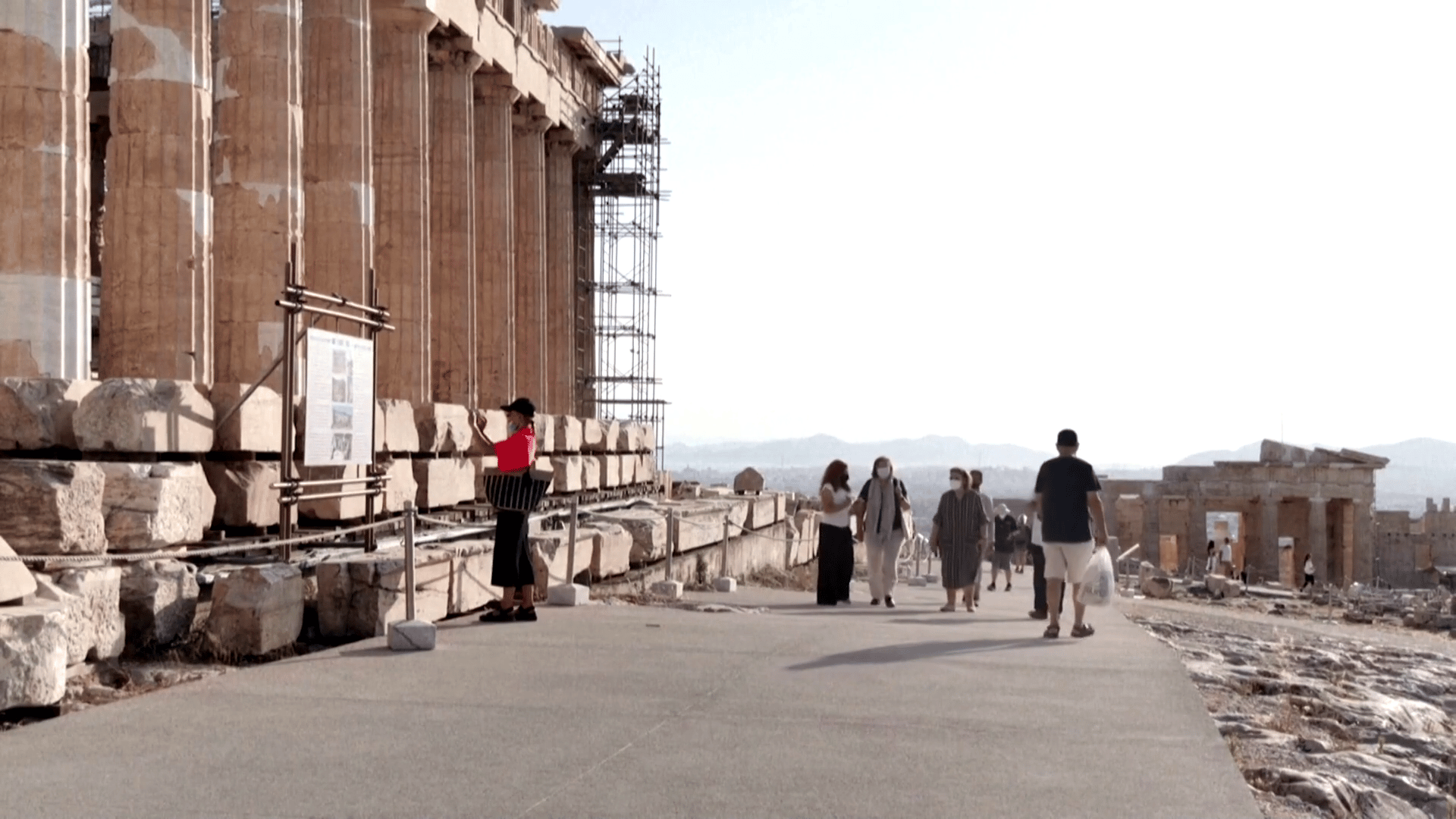 Greeks divided over new concrete pathway at Acropolis - European ...